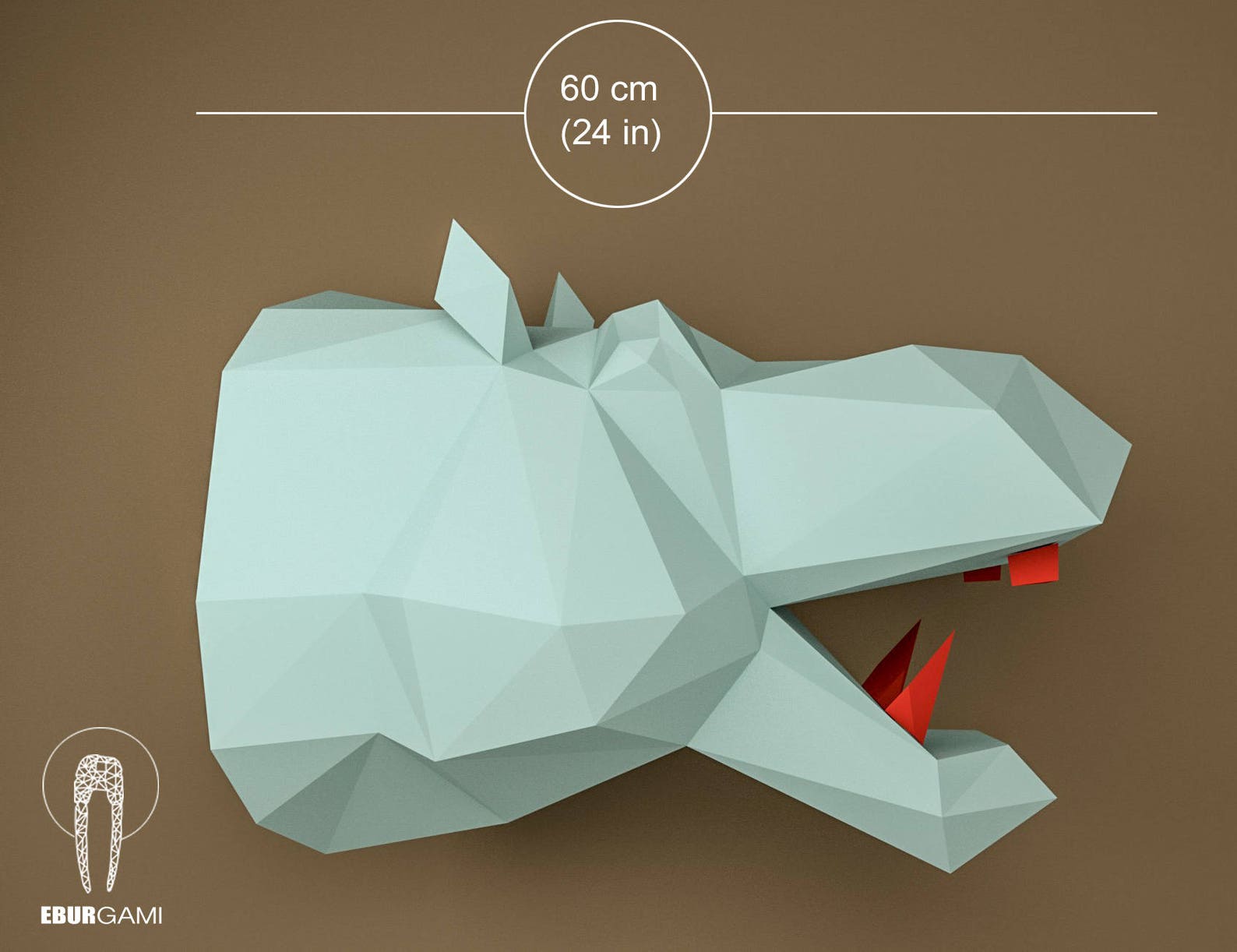 Hippo Pepercraft Head Papercraft Trophy Pdf Kit 3D DIY | Etsy