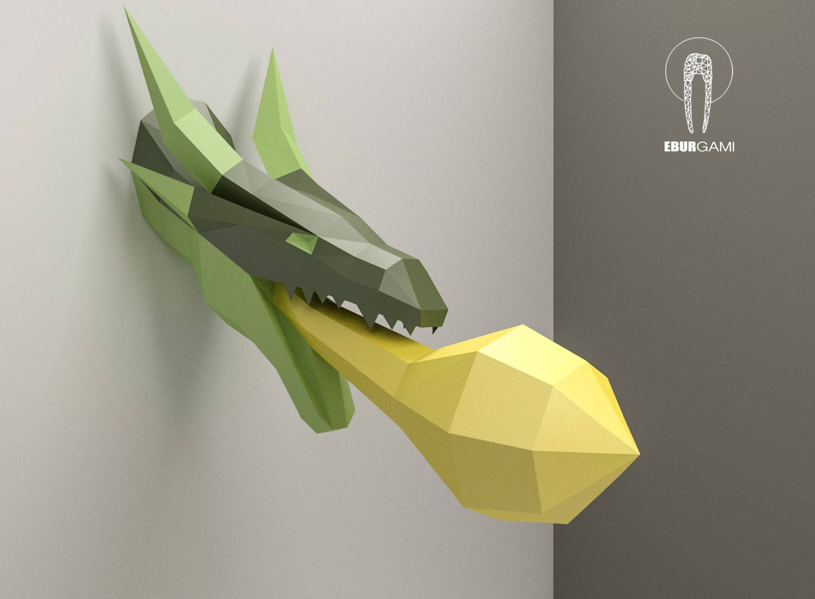 Paper Craft Dragon Head Papercraft Trophy Dragon Mask DIY 3D - Etsy