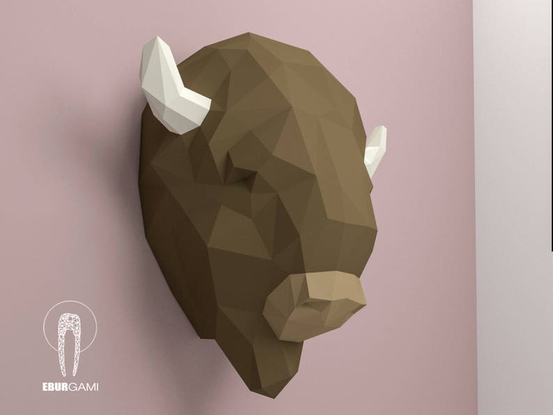 American Bison Pepercraft Papercraft Bull Pdf Kit 3D DIY | Etsy
