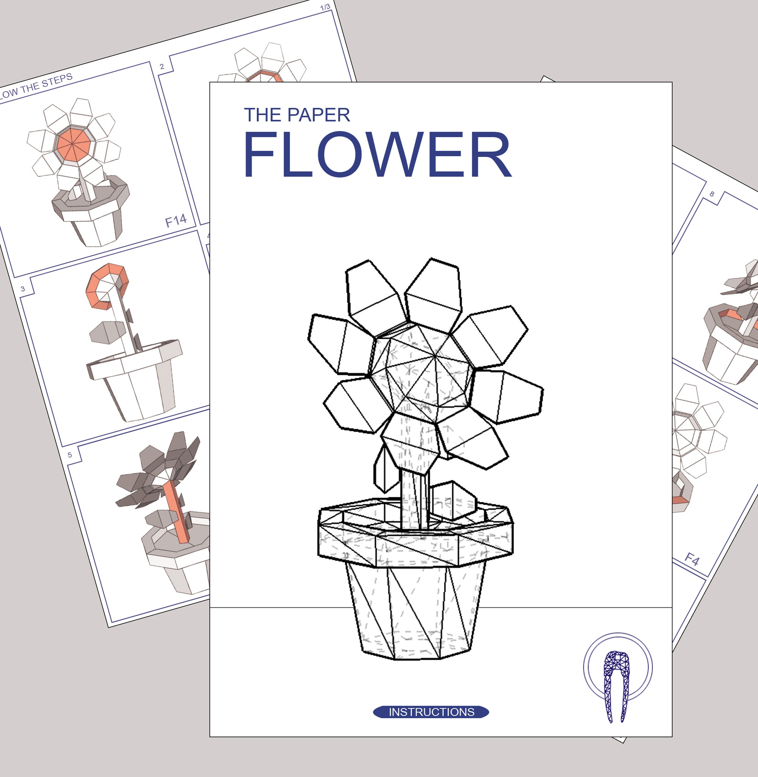 Papercraft Flower 3D Flower Build Your Own DIY Flower Low | Etsy