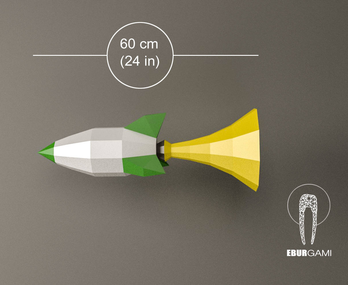 Rocket Papercraft 3D, Paper Craft Rocket Launch, Rocket Ship, Low Poly ...
