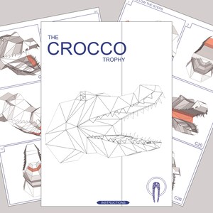 Papercraft Crocodile Trophy Head,diy Low Poly,diy Crocodile Head ...