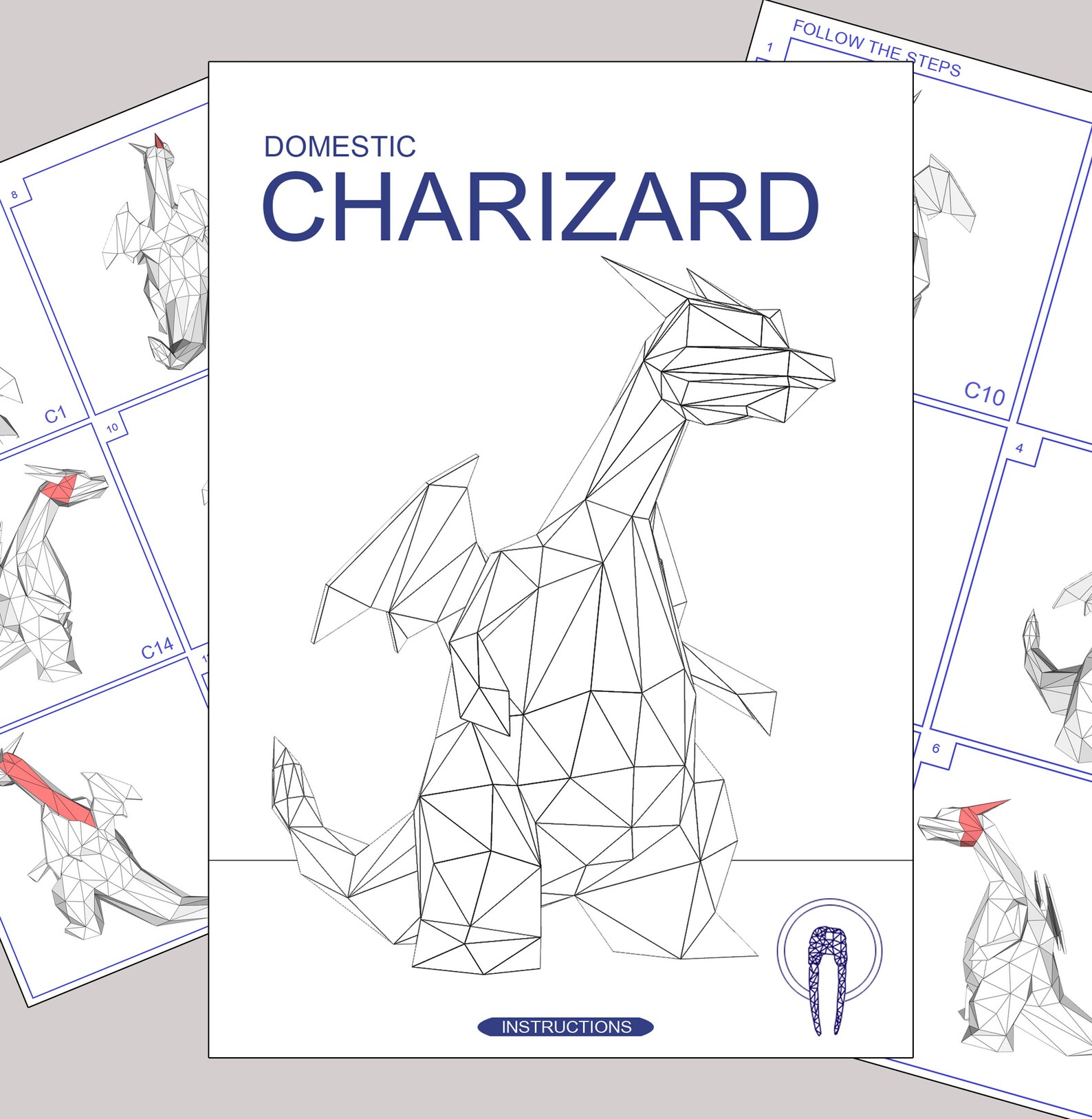 Pokemon Papercraft Charizard DIY Pokemon Paper Model Art - Etsy Canada