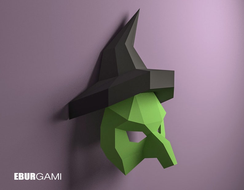 Witch Mask Papercraft Make your own Halloween Mask | Etsy
