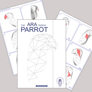 Parrot Trophy Head, Parrot Papercraft, Ara Parrot 3D, Instant Download ...