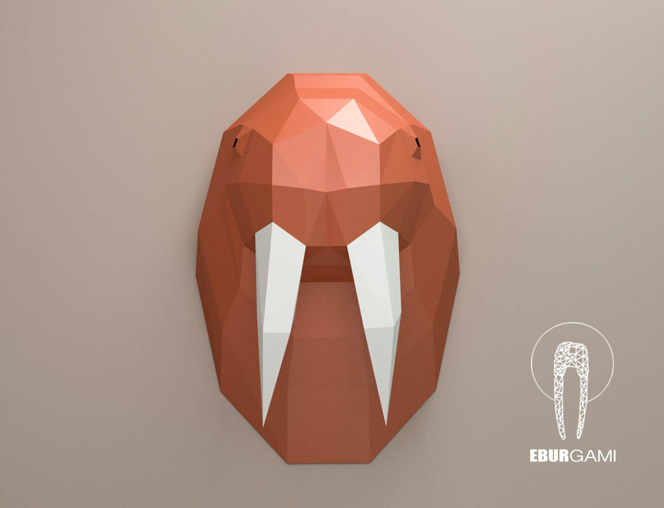 Paper Craft Walrus Head Papercraft Trophy Walrus Mask DIY | Etsy