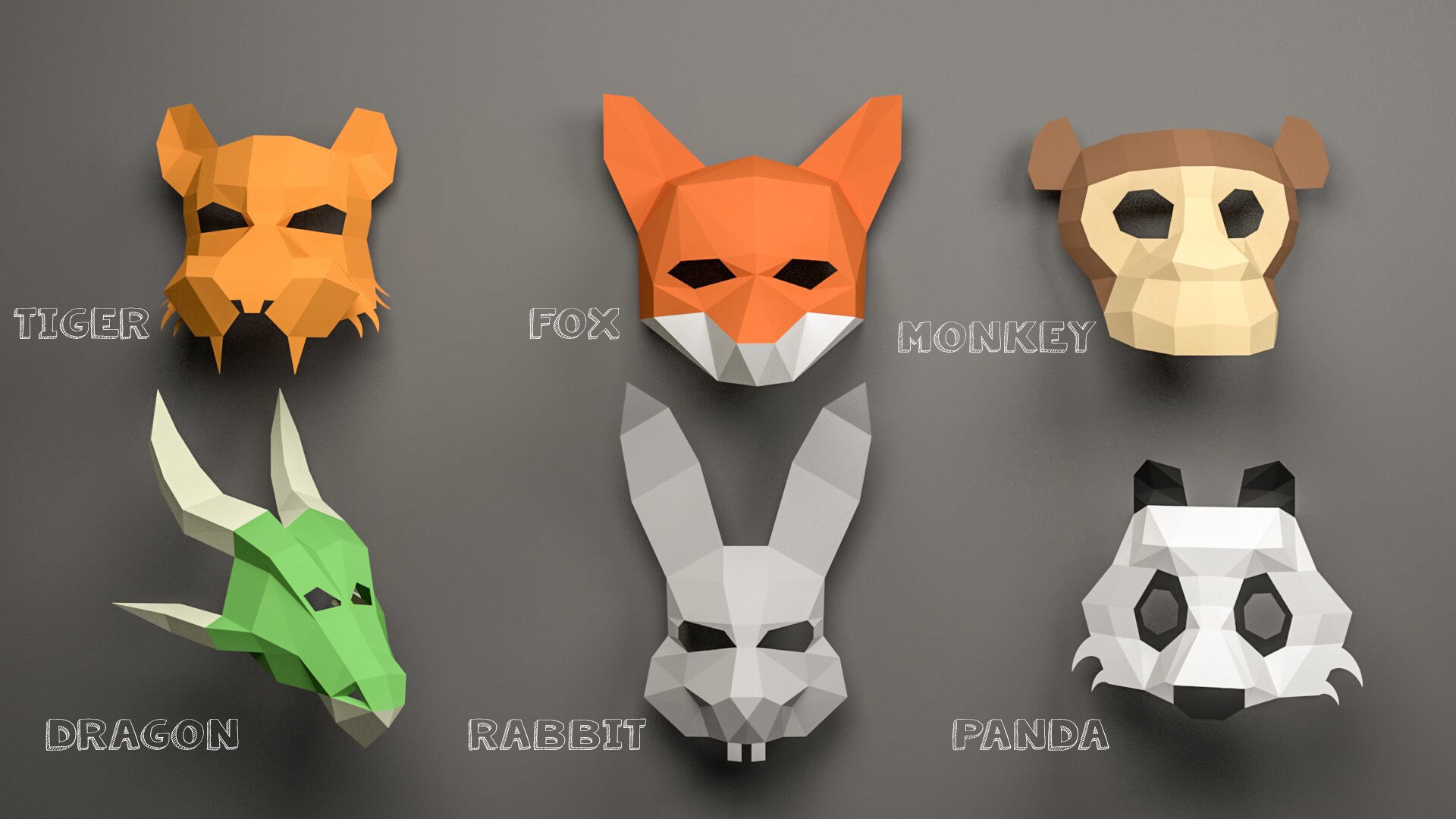 DIY Fox Mask Papercraft Fox Mask Model Instant Download - Etsy