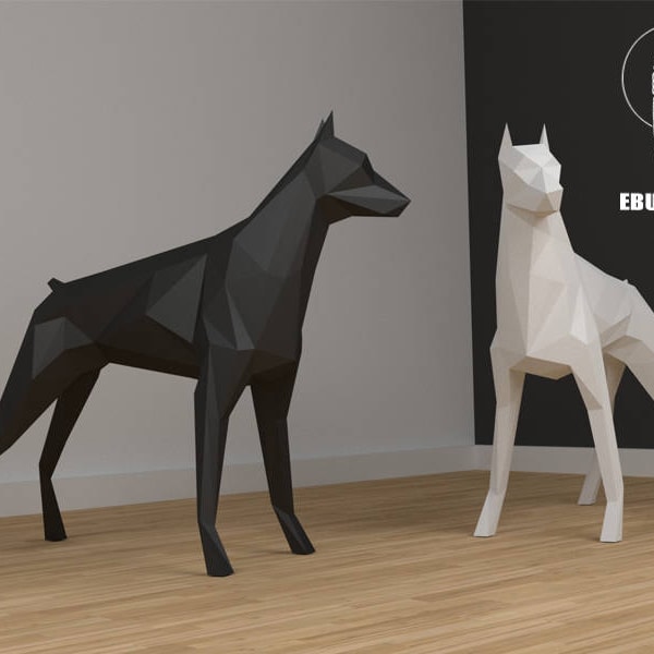 Papercraft Dog - Etsy