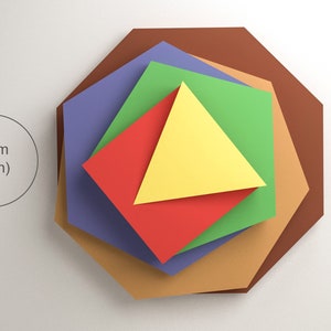 Papercraft Wall Art, 3D Max Bill Print, Max Bill Papercraft, DIY ...