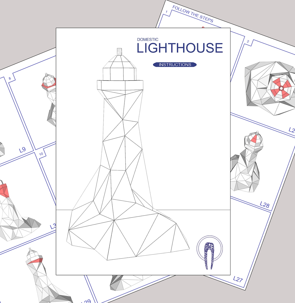 Lighthouse Papercraft Art Home Decor 3D Lowpoly Lighthouse - Etsy