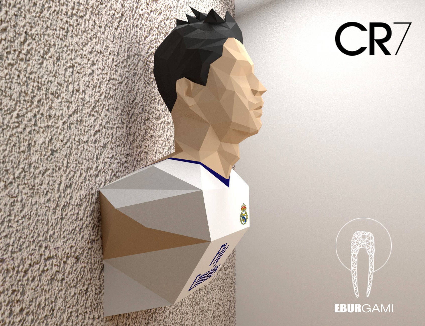 Wall Decor Cristiano Ronaldo Papercraft Head CR7 Papercraft | Etsy