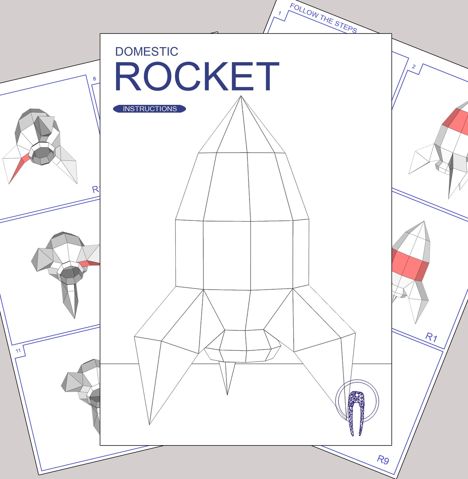 Rocket Papercraft 3D Paper Craft Rocket Rocket Ship Low - Etsy Canada