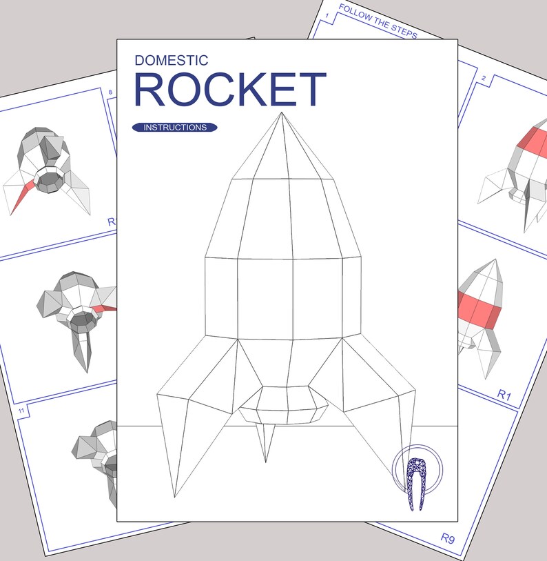 Printable 3d Paper Rocket Template Printable Templates