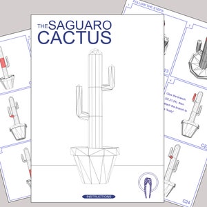 Cactus Papercraft XXL Saguaro 3D, Pdf Download, Papercraft Pattern ...