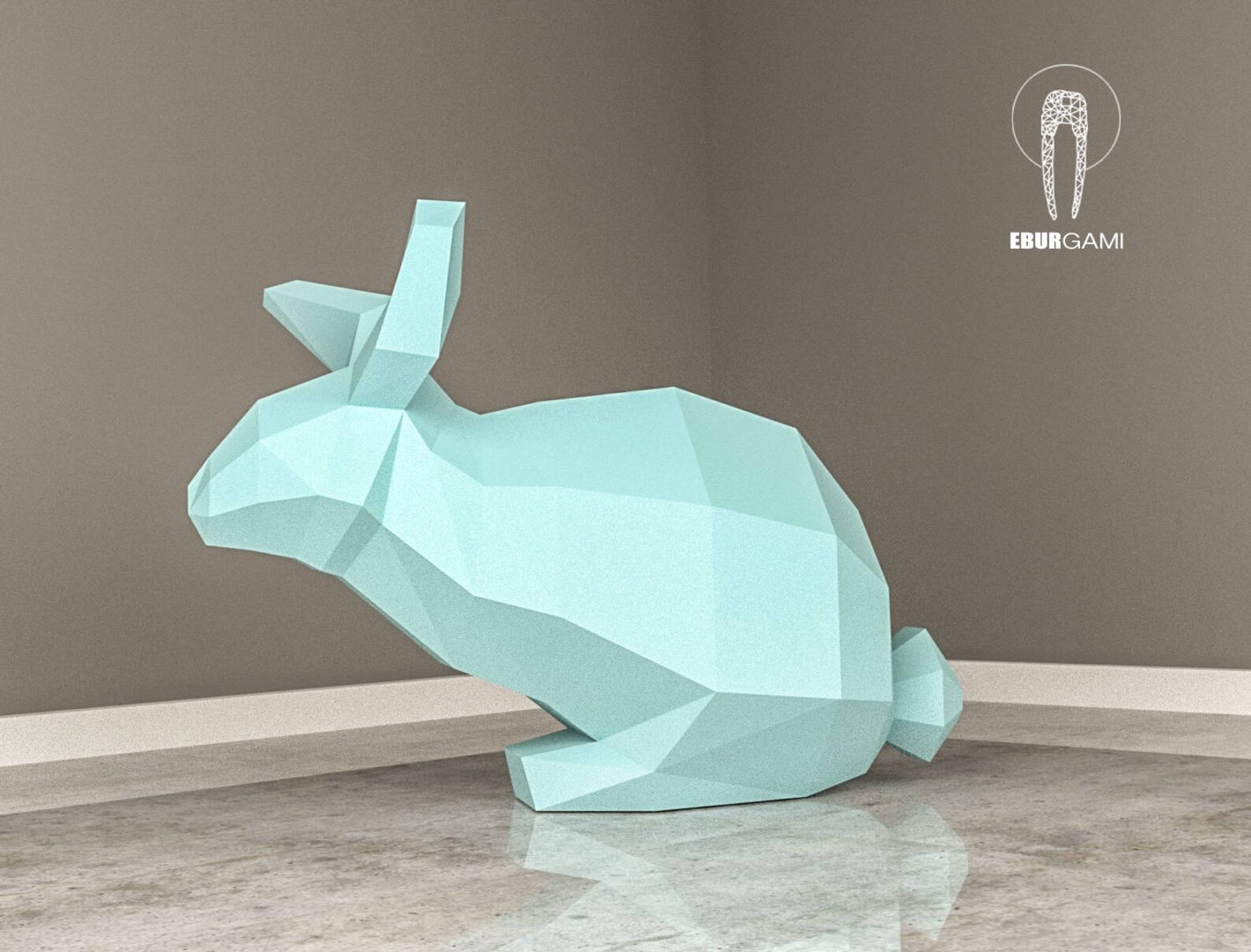 Low Poly Rabbit Model Rabbit Papercraft Easter Paper Craft - Etsy