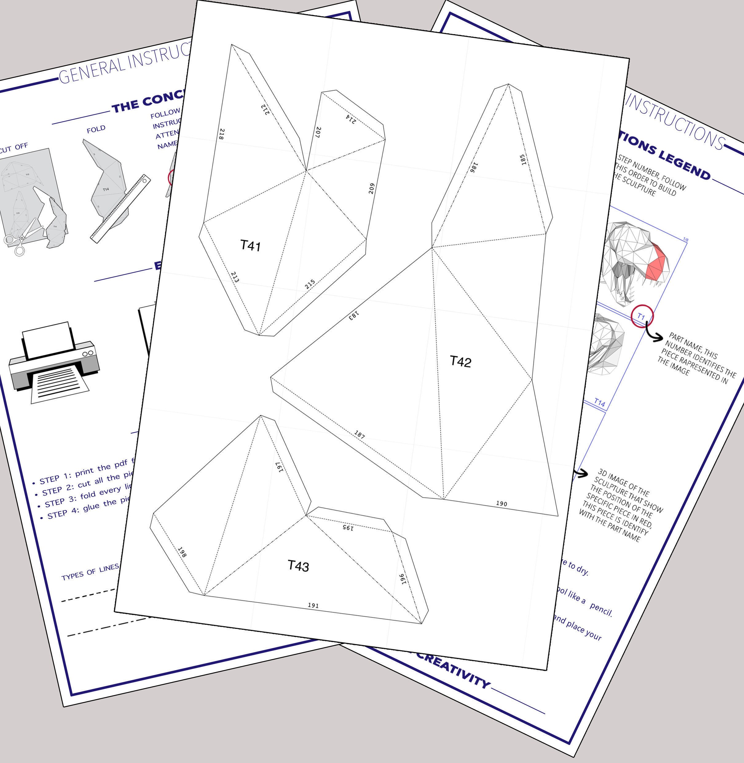 Tapir Peper Craft Papercraft Tapir Pdf Kit 3D DIY Tapir - Etsy