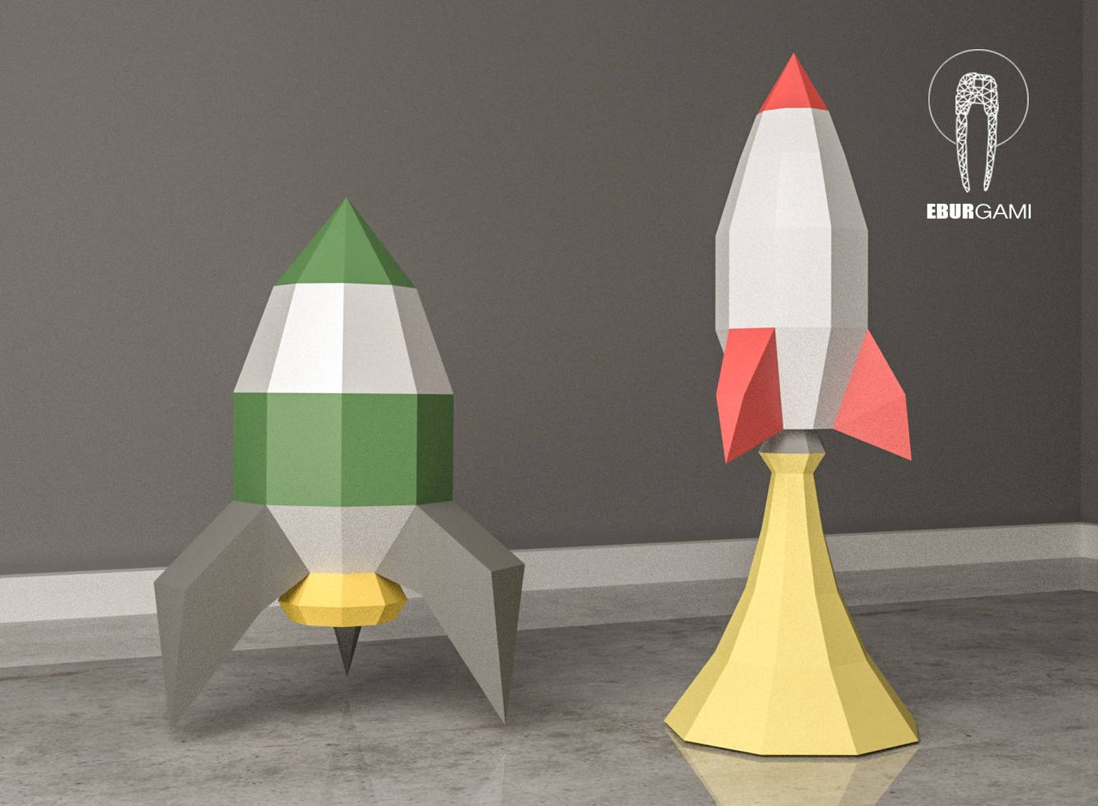 Rocket Papercraft 3D Paper Craft Rocket Rocket Ship Low - Etsy