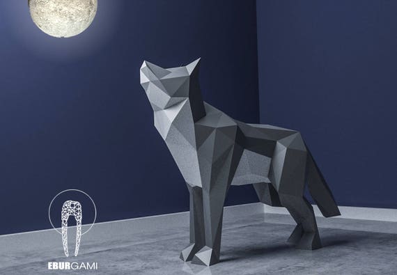Papercraft Wolf XXL 3D Papercraft Build Your Own Low Poly | Etsy Canada