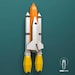 Space Shuttle, Papercraft Nasa DIY, 3D Space Ship, Rocket Low Poly 3D ...