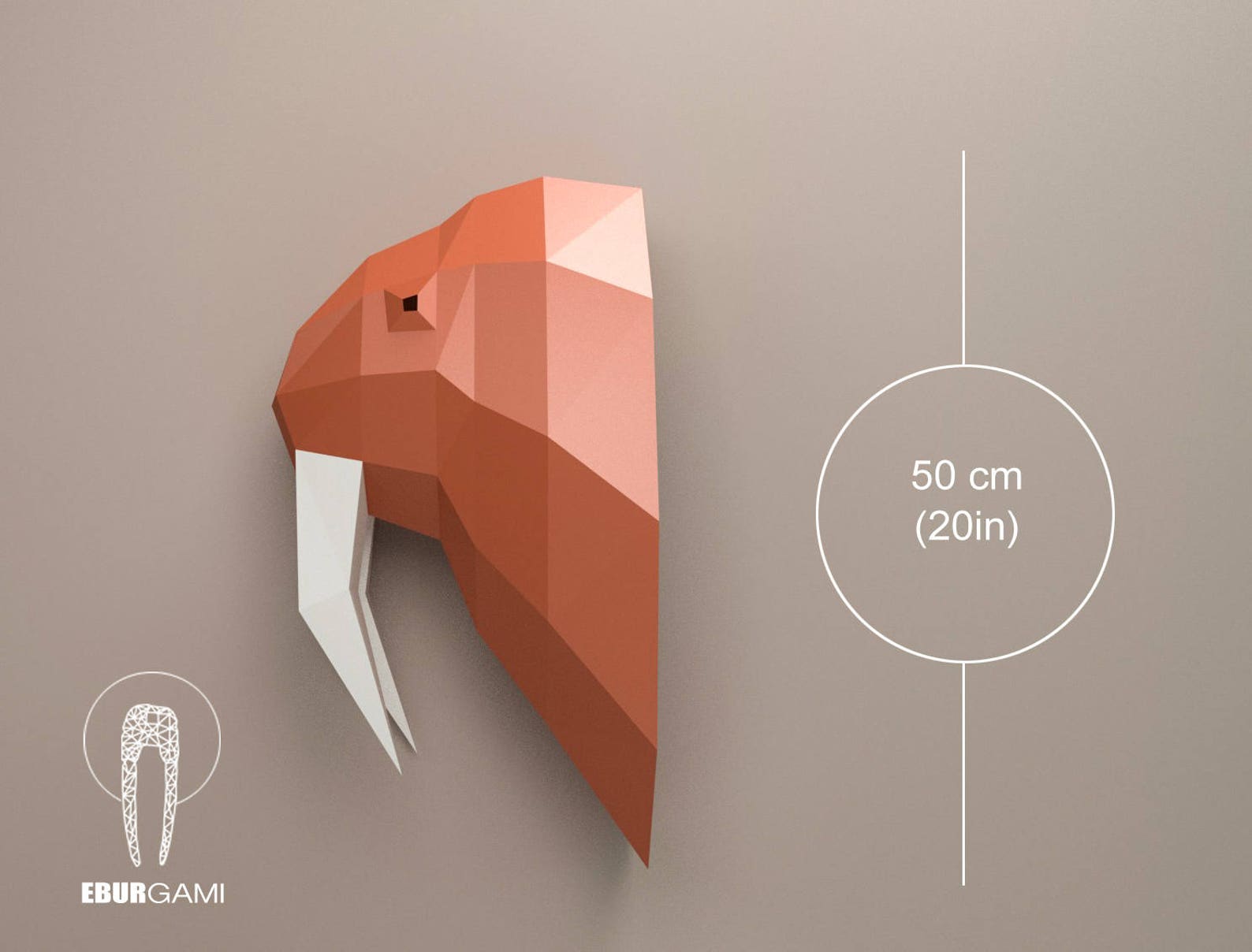 Paper Craft Walrus Head Papercraft Trophy Walrus Mask DIY - Etsy
