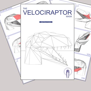 Papercraft DIY Velociraptor, Mask Dinosaur, Make Your Own Polygon Mask ...