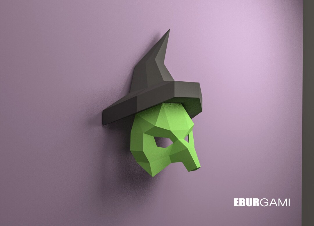 Witch Mask - Papercraft - Make Your Own, Halloween Mask, Eburgami ...