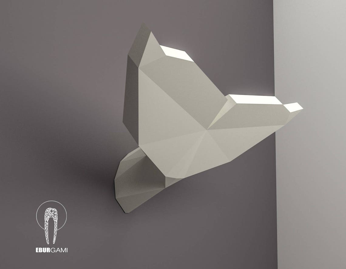 Papercraft Tail Whale, Printable DIY Template 3D, Digital Download ...
