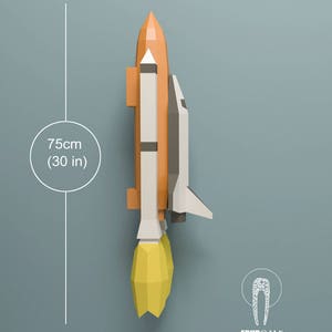 Space Shuttle, Papercraft Nasa DIY, 3D Space Ship, Rocket Low Poly 3D ...