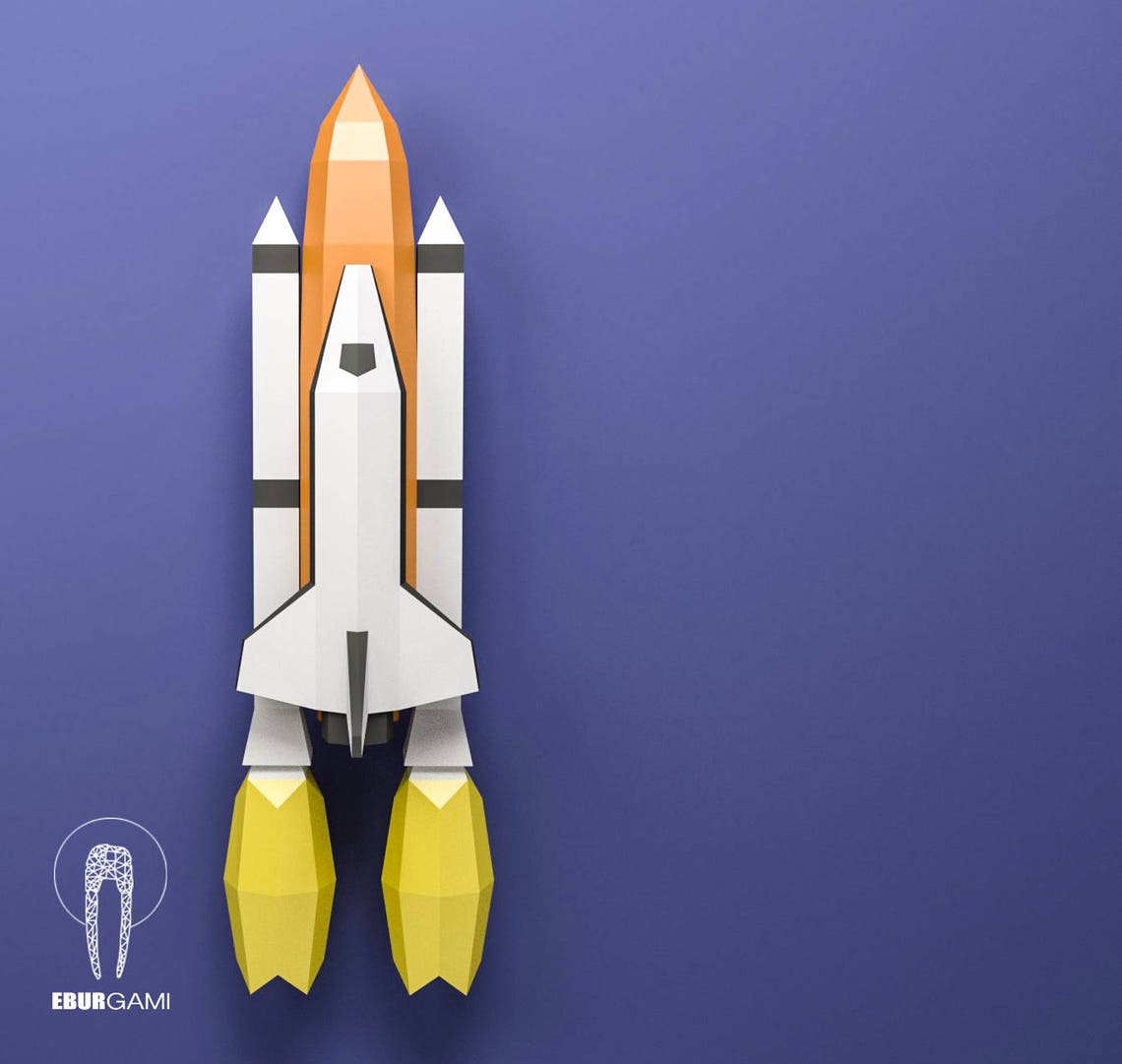 Space Shuttle Papercraft Nasa DIY 3D Space Ship Rocket Low - Etsy Canada