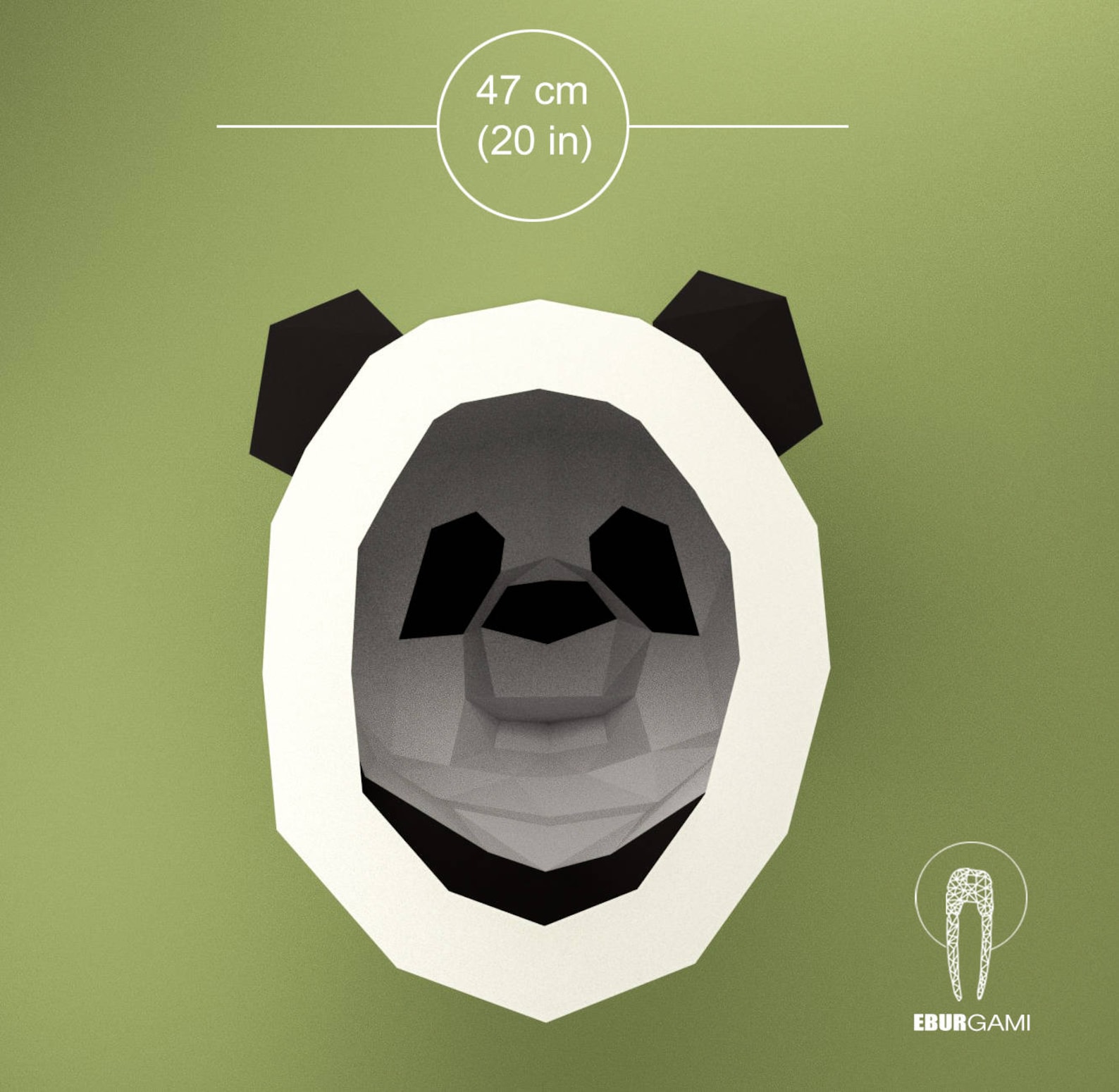 Panda Pepercraft Head Papercraft Trophy Pdf Kit 3D DIY | Etsy