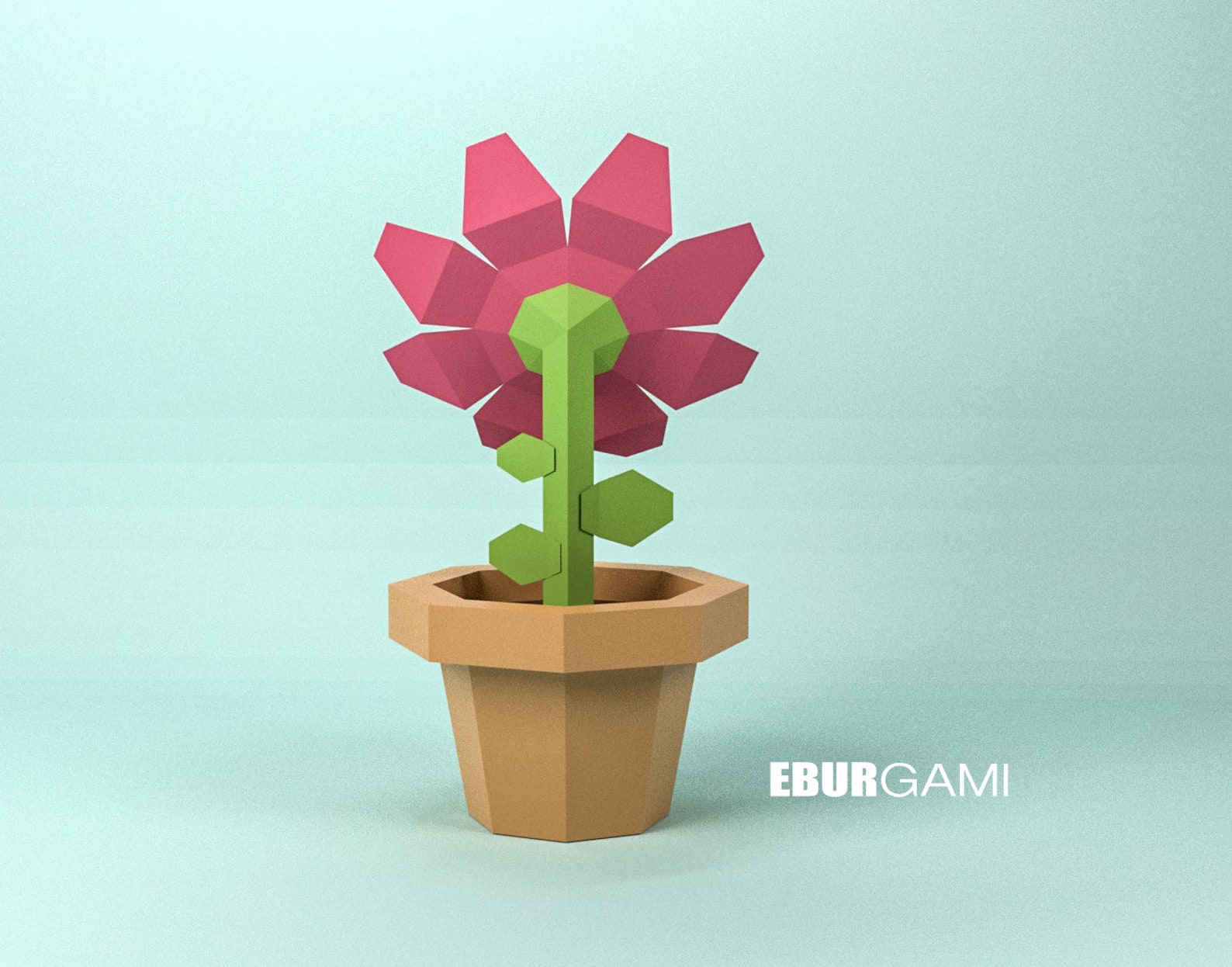 Papercraft Flower 3D Flower Build Your Own DIY Flower Low | Etsy