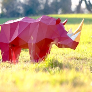 Rhino Papercraft XXL, Make Your Own 3D Rhino, Pdf Papercraft, Rhino ...