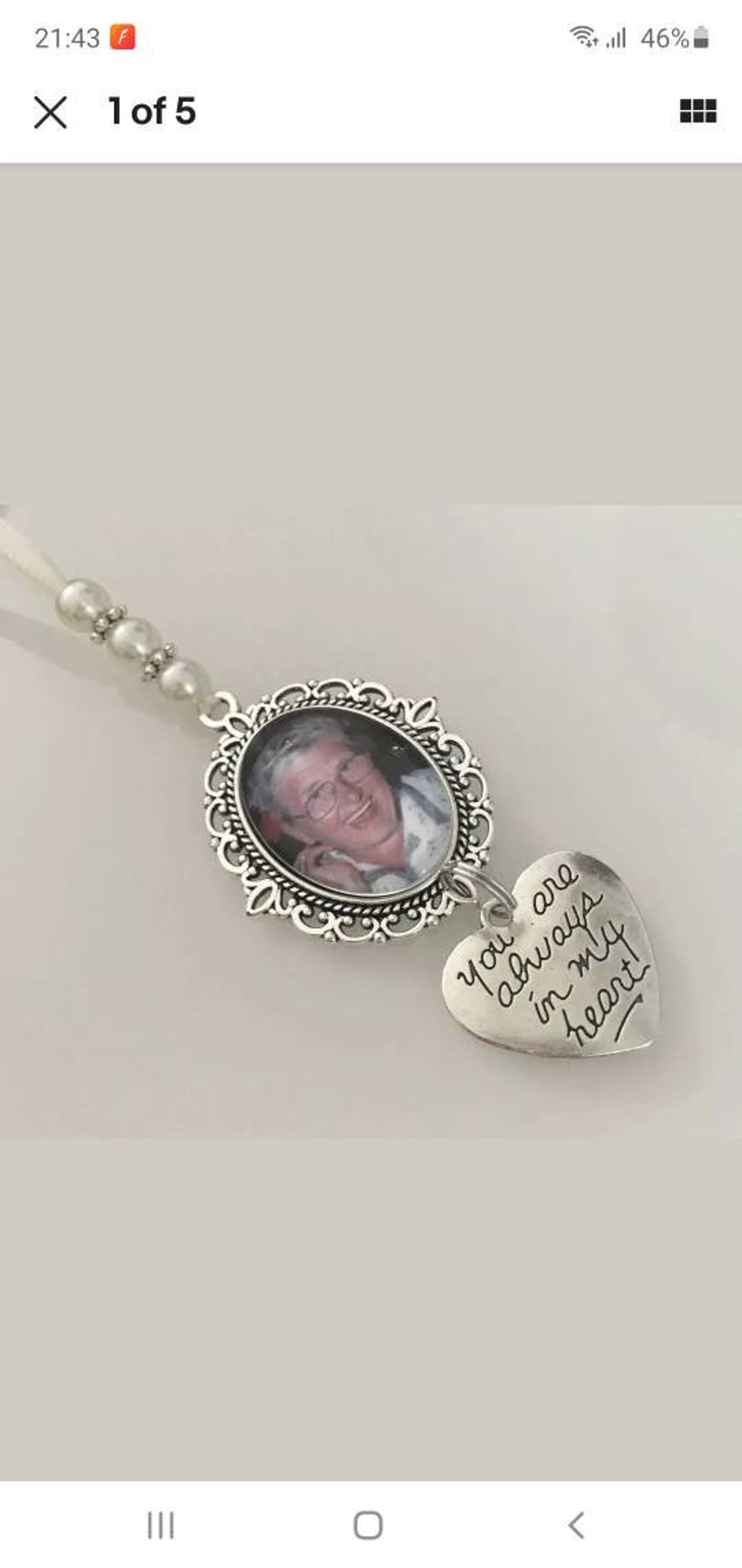 Photo Memory Charm Pendant Jewellery Photo Locket, Memorial Photo ...