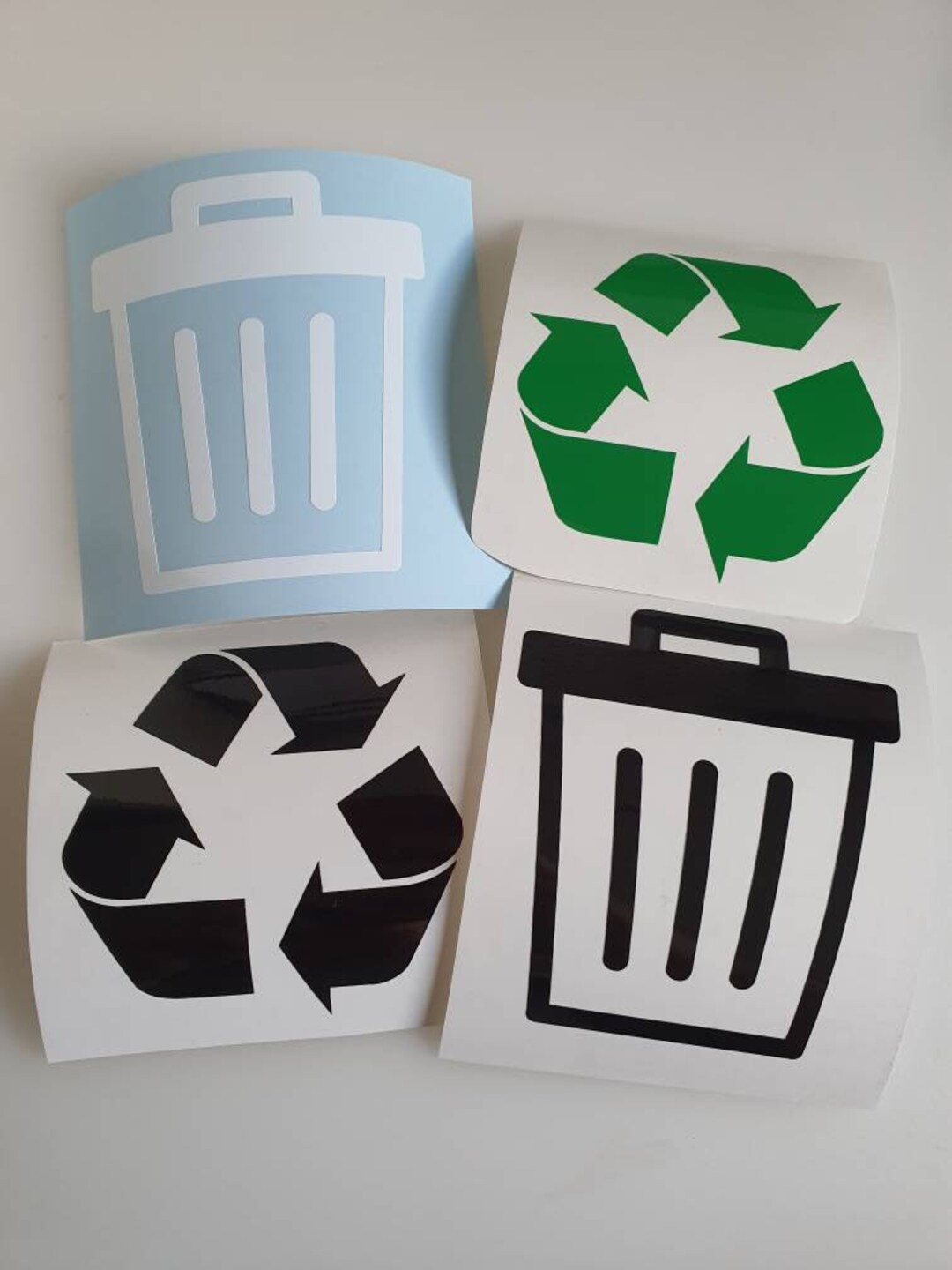 Bin Labels for Rubbish & Recycling, Kitchen Waste, Bin Vinyl Decal ...