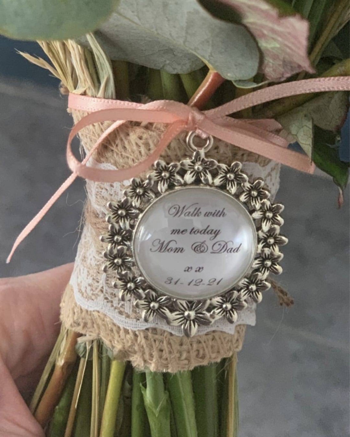 Wedding Personalised Bouquet Poem Charm Bridesmaid Flower - Etsy