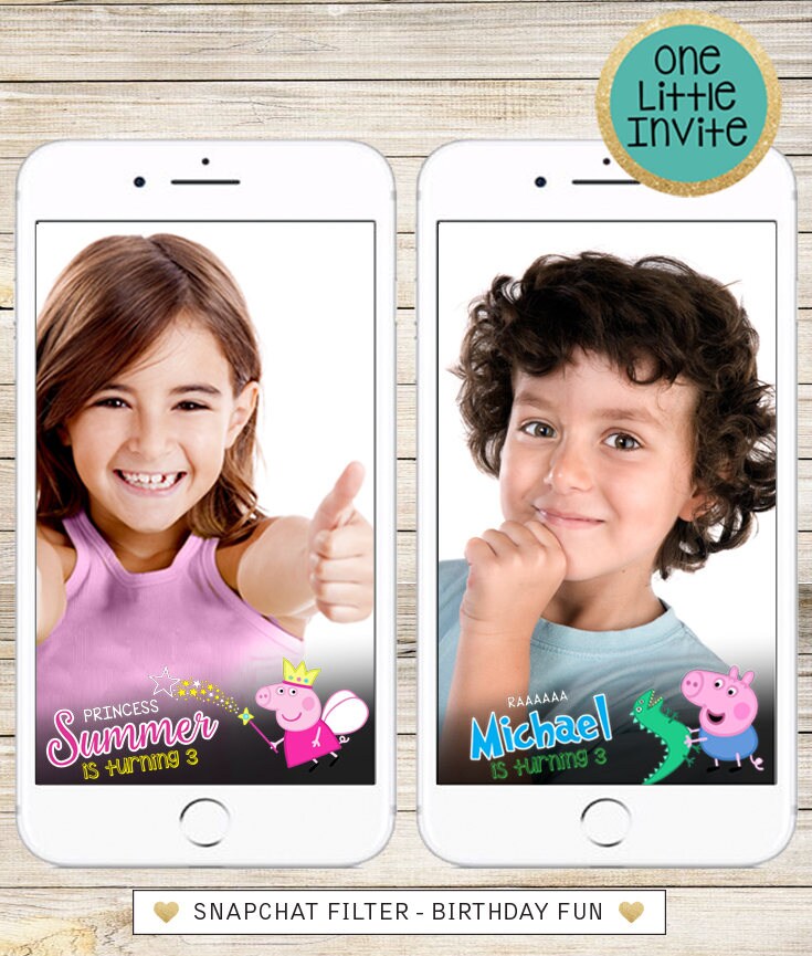 Peppa Pig Snapchat. Filter - Etsy