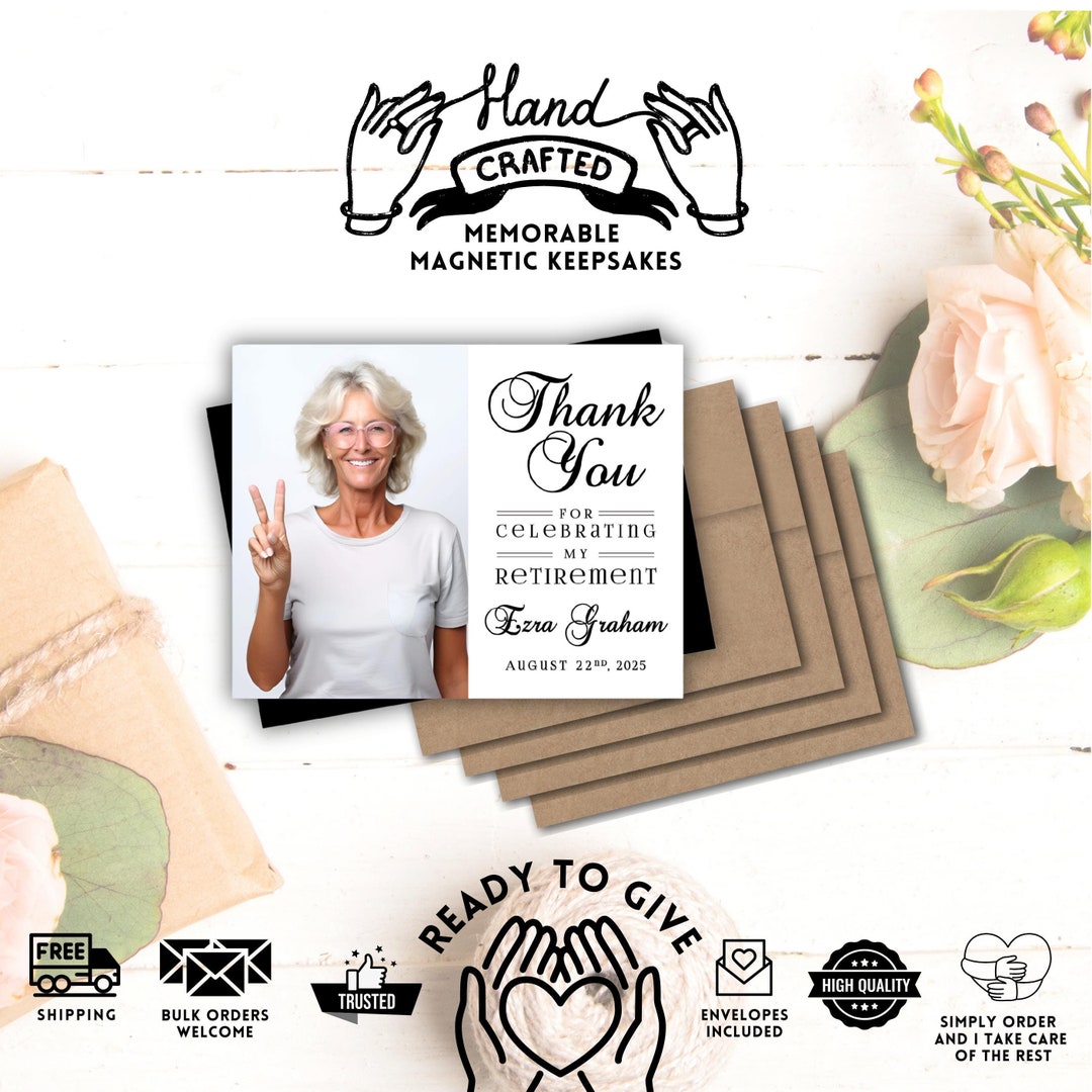 Retirement Thank You Photo Magnets – Add a Special Touch to Your ...