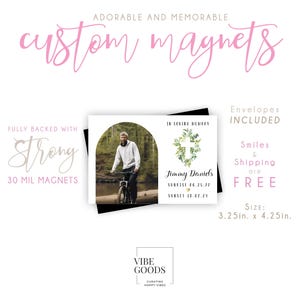 In Loving Memory MAGNETS | Celebration of Life | Personalized Memorial ...