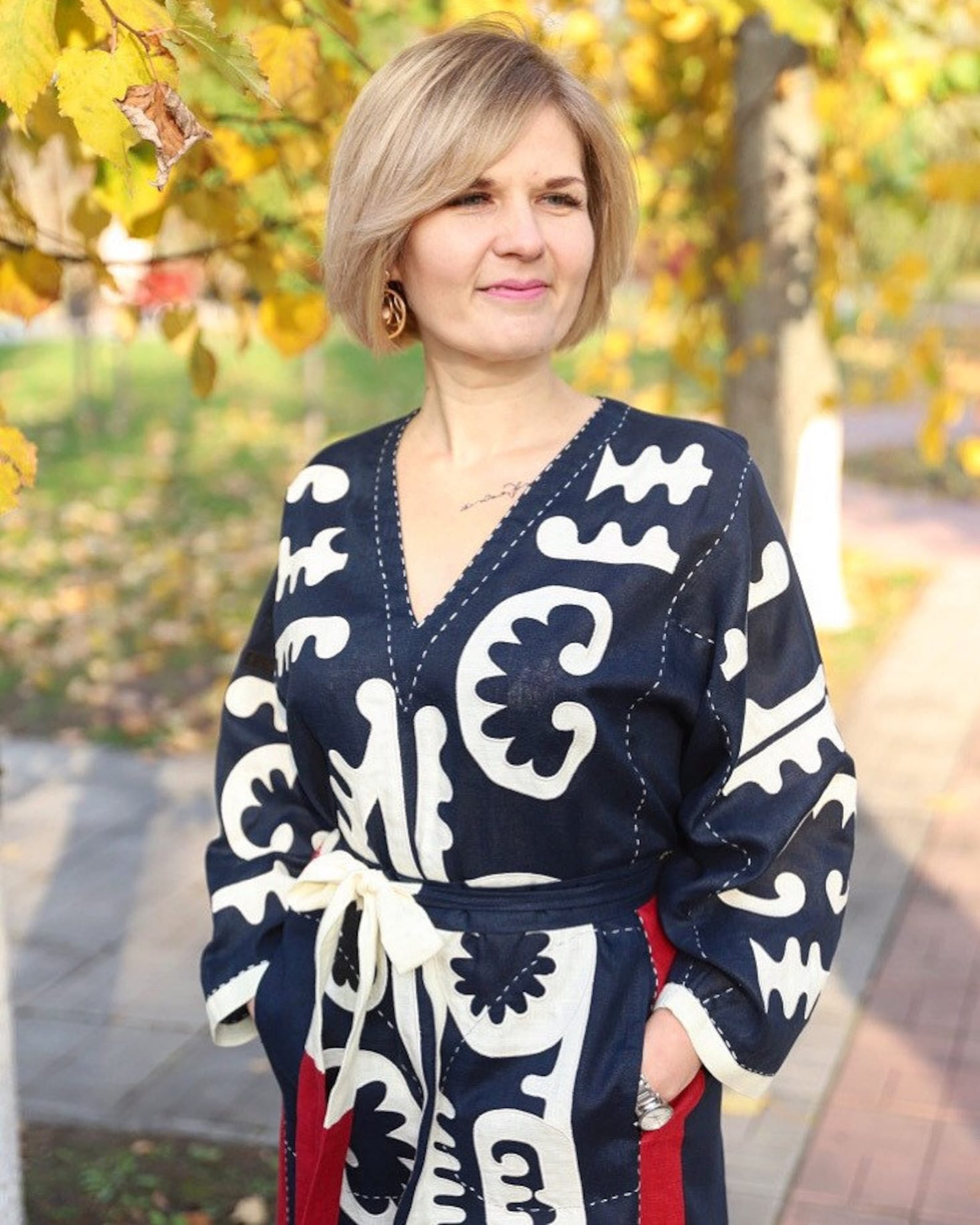 Ukrainian Embroidered Dress With Applique Plus Size Boho | Etsy