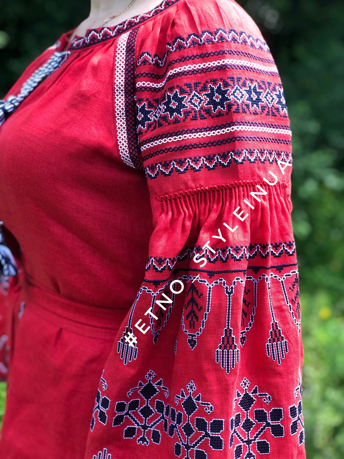 FREE Shipping! Bohemian Linen Vyshyvanka Dress With Pockets - Ukraine ...