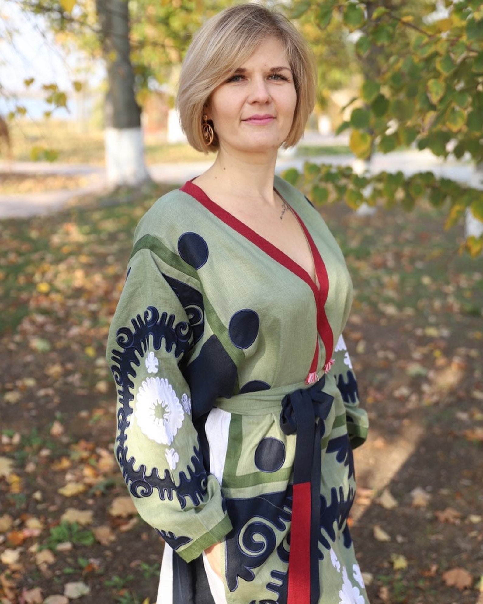 Ukrainian Embroidered Dress With Applique Plus Size Boho - Etsy