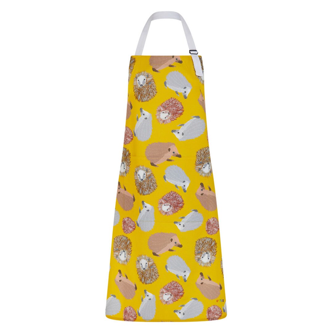 Hedgehogs Apron, Sunny Yellow Organic Cotton Apron, Adult and Child ...