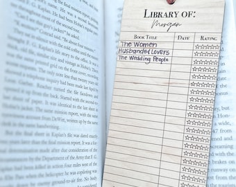 Faux Library Card Bookmark - Etsy
