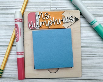 Personalized Post It Note Holder - Etsy