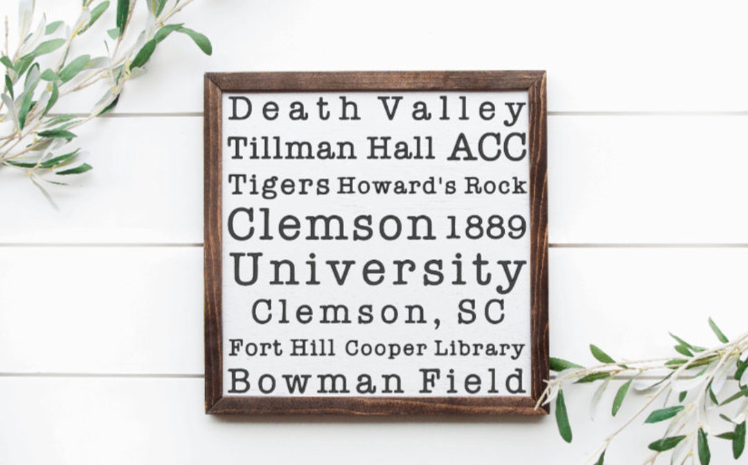 Clemson University Landmarks - Etsy
