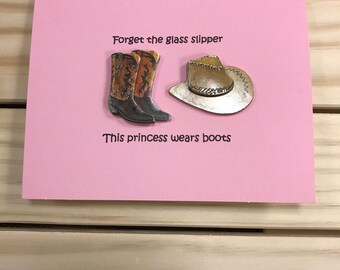 Cowboy Boot Card | Etsy