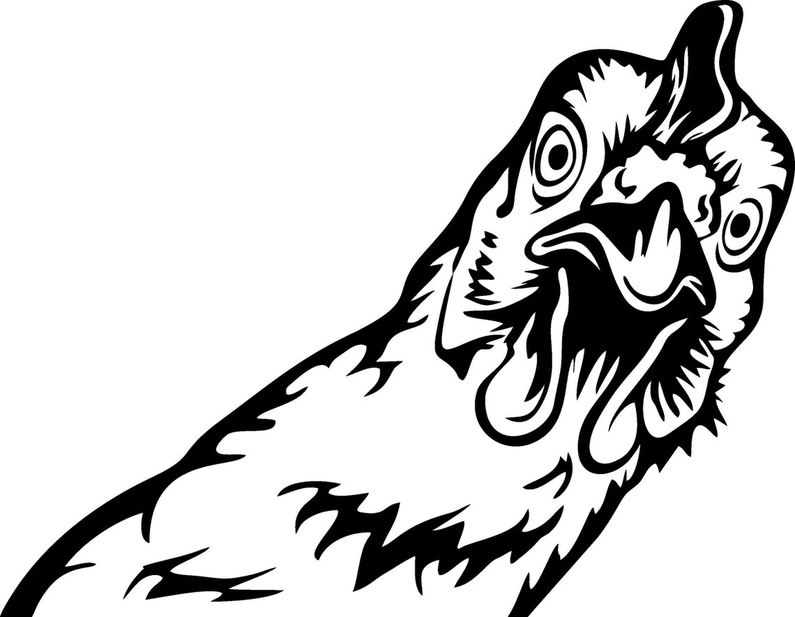 Chicken Head Decal - Etsy