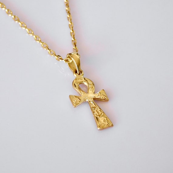 Ankh Cross Key of Life Eternal Life Pendant in 18k Solid - Etsy