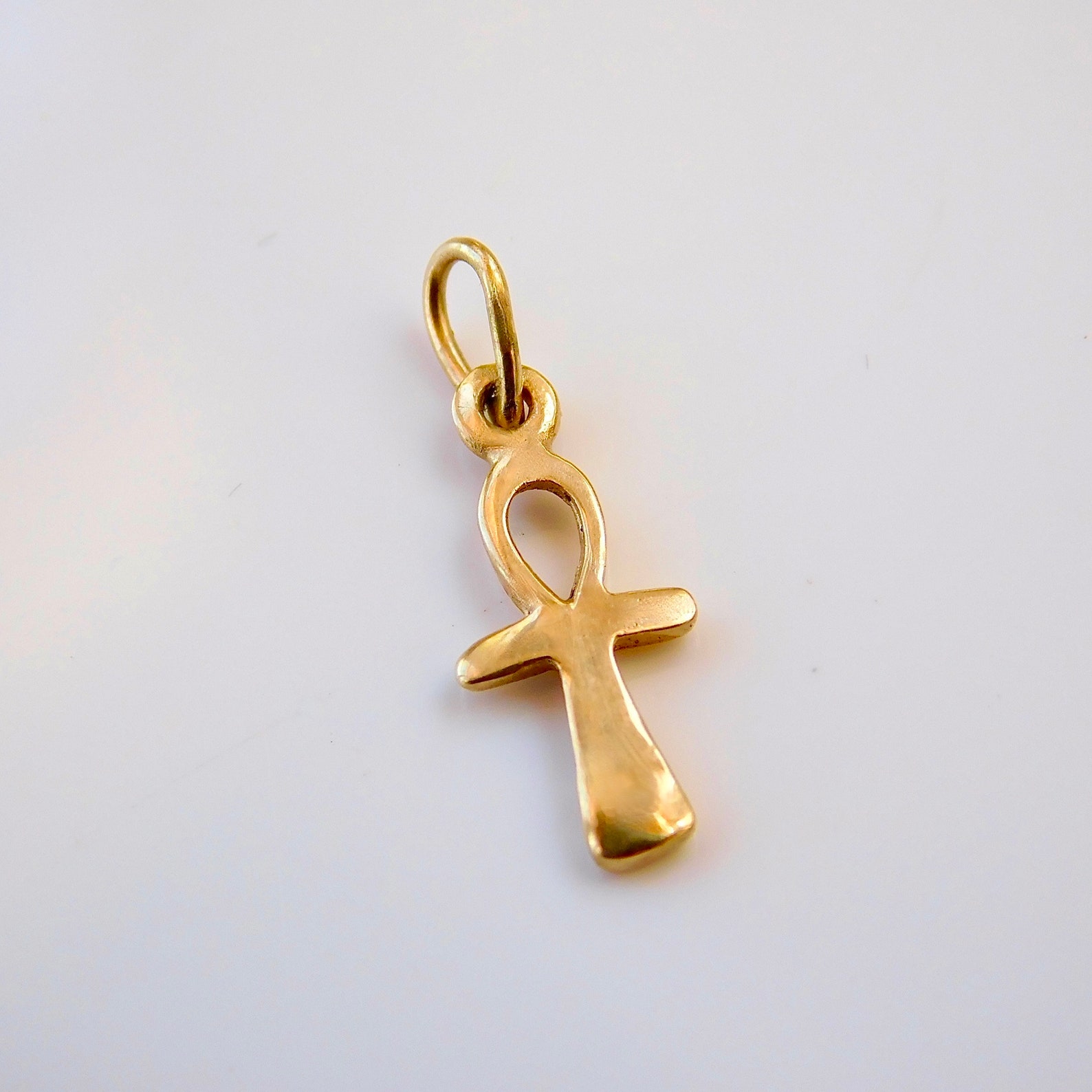 Gold Ankh Cross in 18k Solid Gold Gold Eternal Life Pendant - Etsy