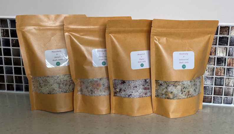 Vegan Plant Based Bath Salts Dead Sea Salt & Epsom Salts | Etsy